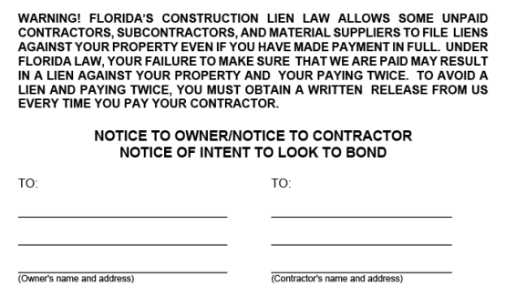 Florida Construction Forms | Mechanic’s Liens & More